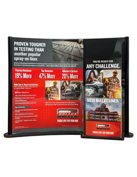 Bullet Liner. Displays & Signage